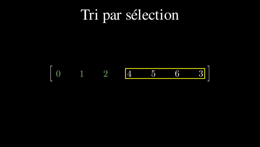 Application du tri par sélection sur un exemple pathologique - Sciences ...