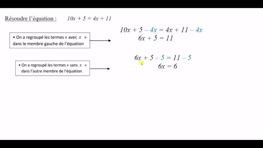 Exemples résolution équation - Sciences & Technologies
