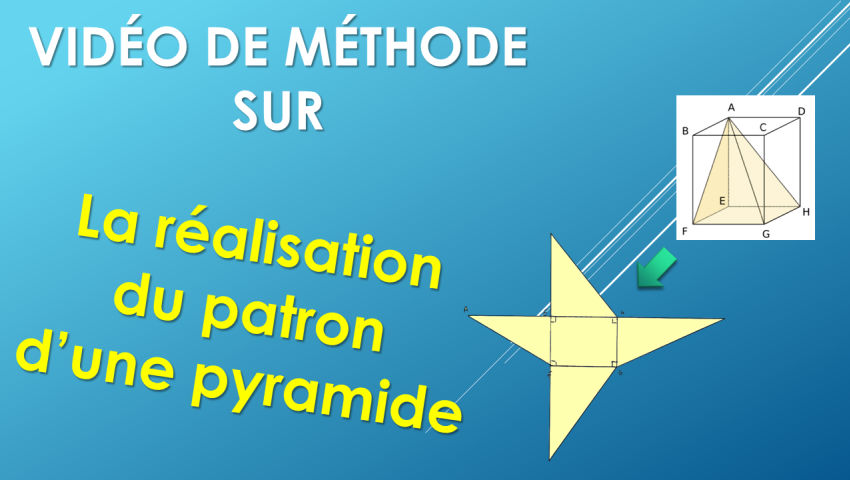 La réalisation du patron d’une pyramide - Niveau 4e - Sciences ...