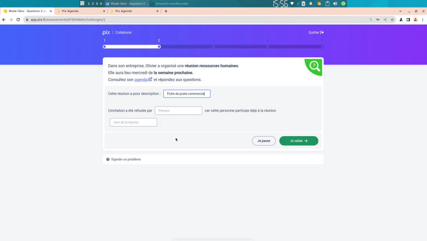 Exemple de question Parcours Pix - Sciences & Technologies