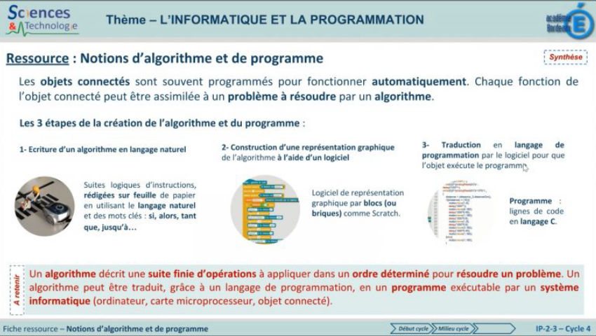 IP-2-3-DM-Notions d'algorithme et de programme - Sciences & Technologies